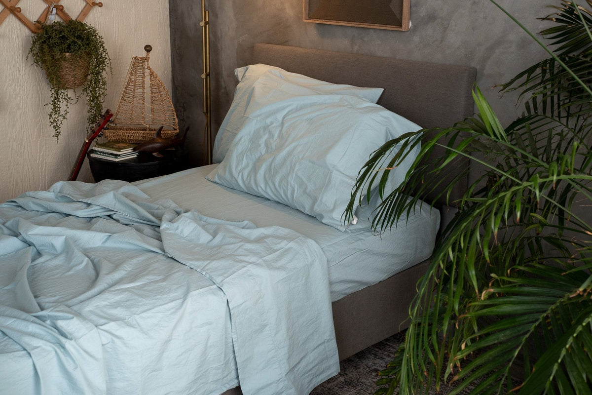 Kids Organic Cotton Crinkle Percale Sheet Sets - Nest Bedding – Nest ...